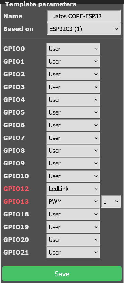 Core Esp32 Template Ws2812b · Arendst Tasmota · Discussion 17520 7856