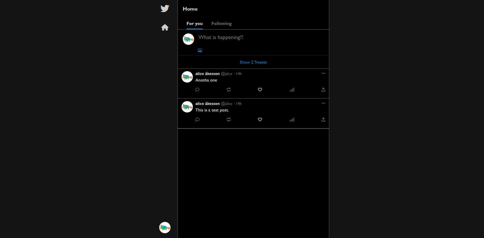Github Aliceakessontwitter Clone Mockup Version Of
