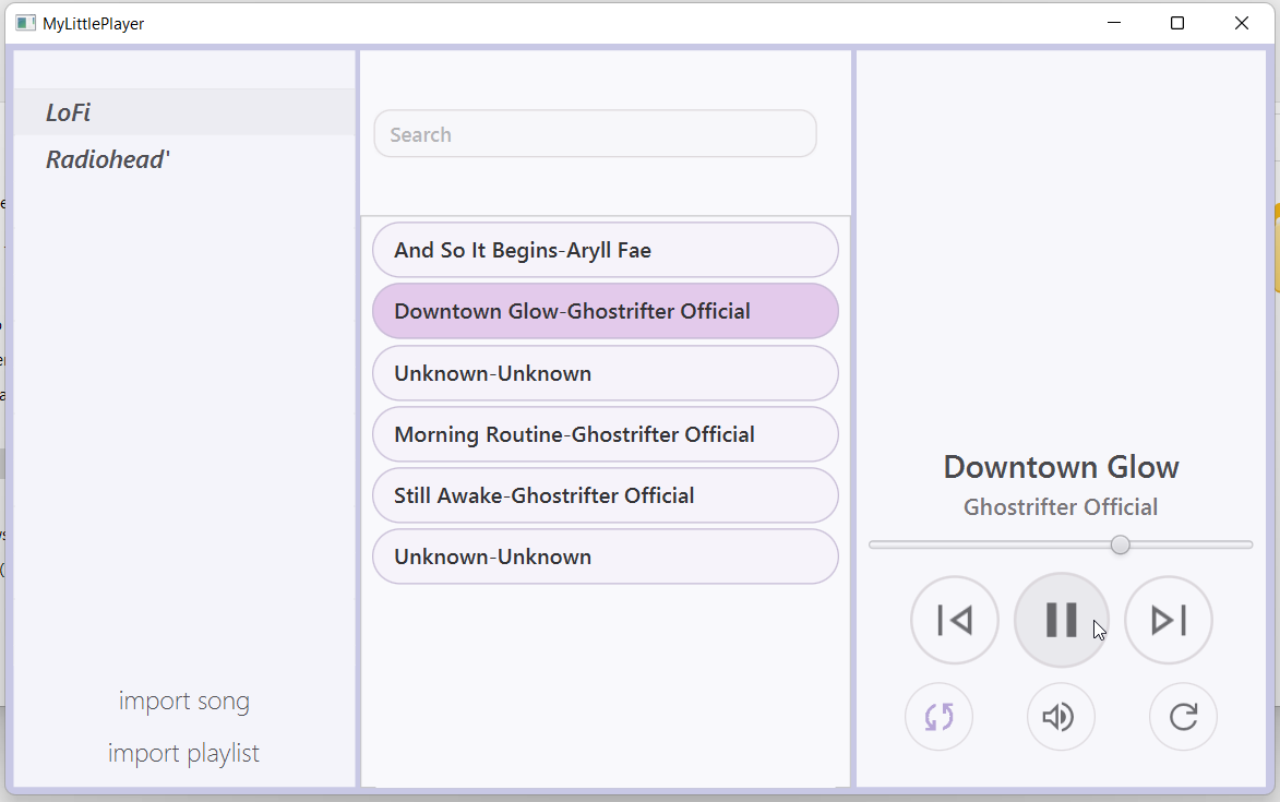 GitHub - peas0c/MediaPlayer: Simple desktop .mp3 player