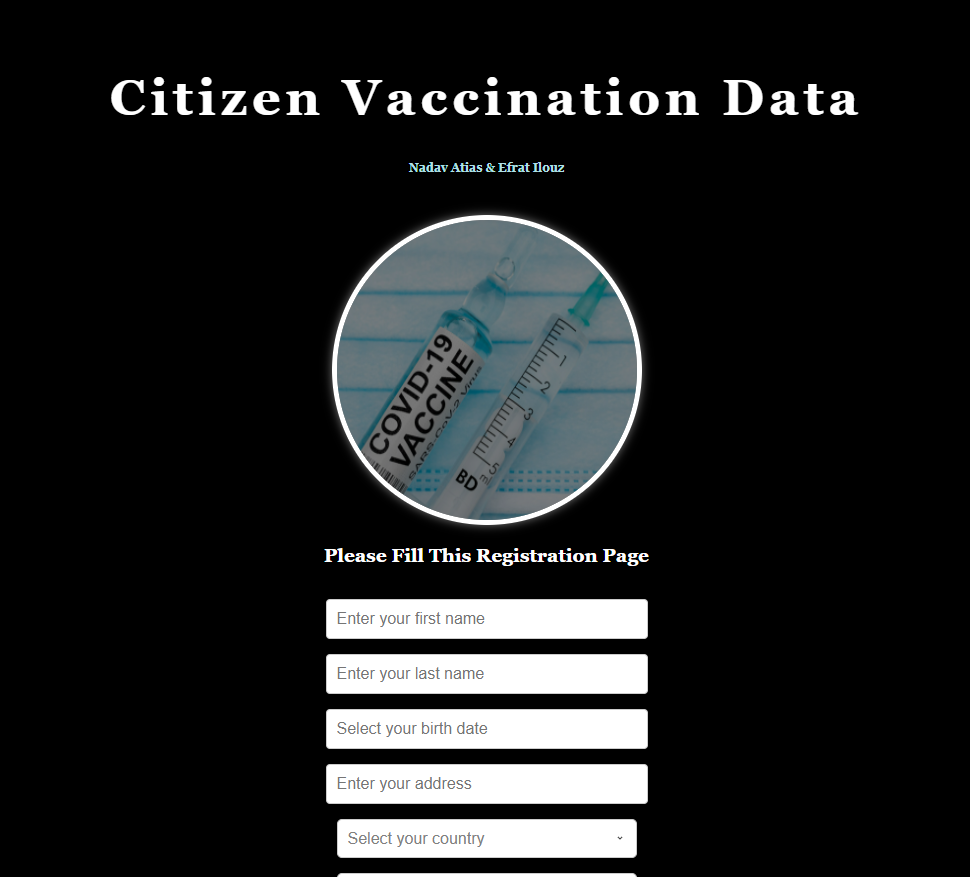 GitHub - efratil/Citizen-Vaccination-Data: This app is designed to ...