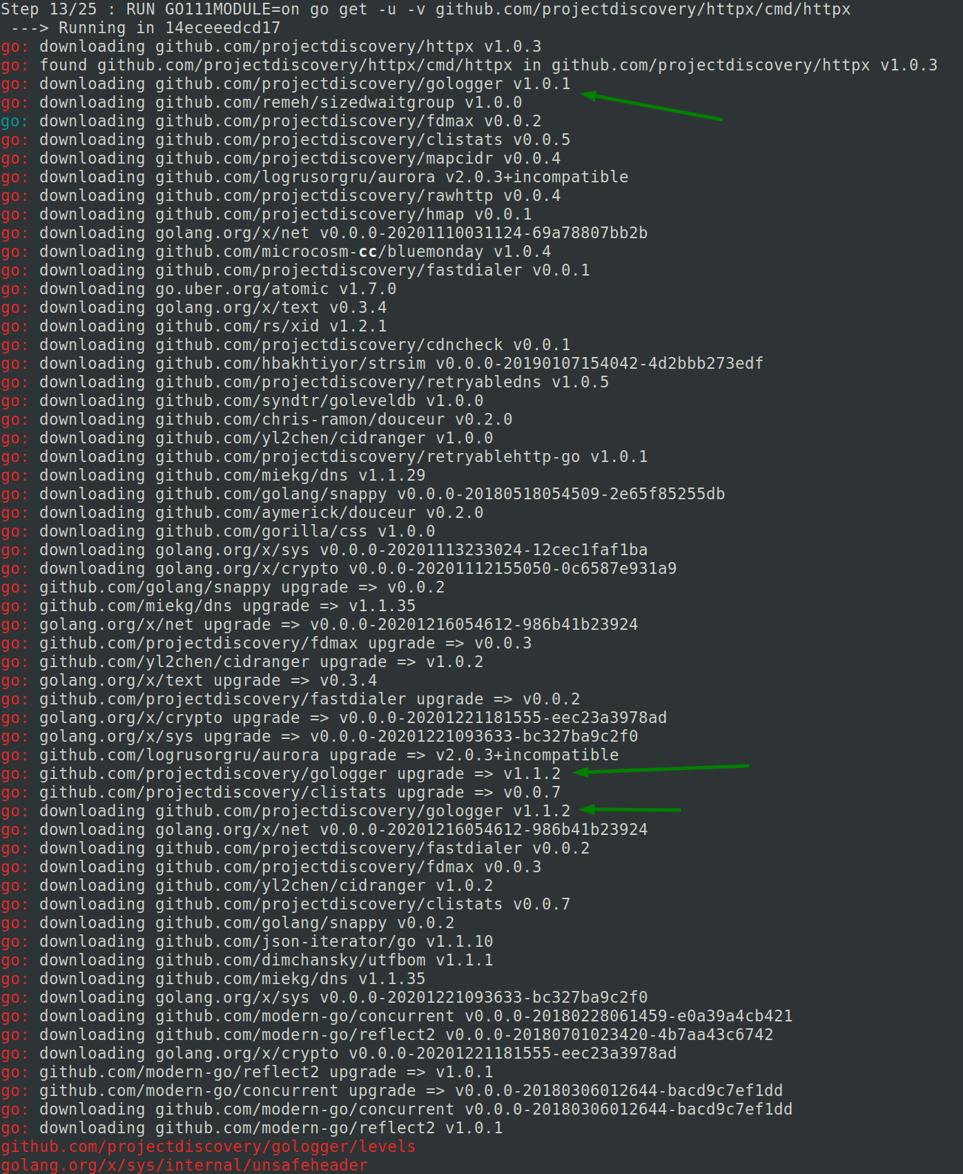Bug - make build failed with undefined: gologger.Errorf · Issue #303 · yogeshojha/rengine · GitHub