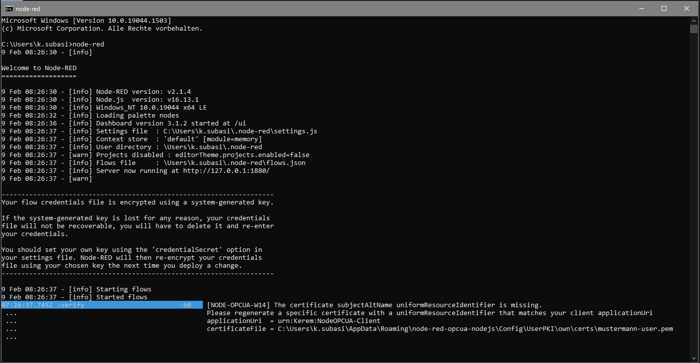 OPC UA Certificate Authentication -> User Certificate as additional option instead of username ...