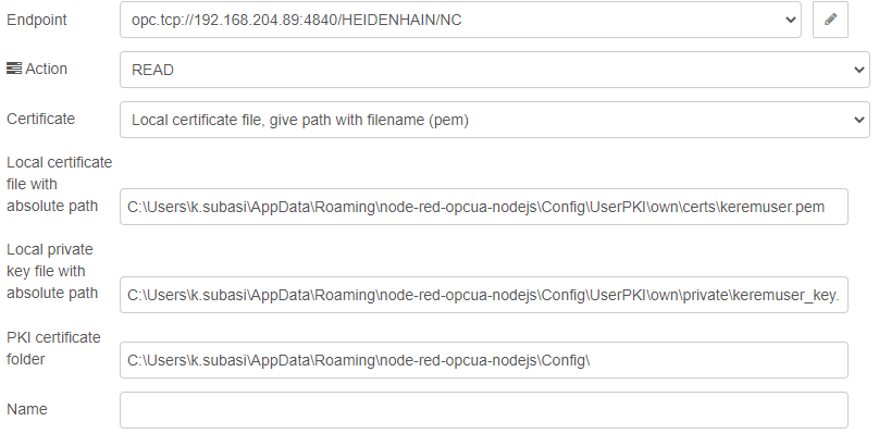 OPC UA Certificate Authentication -> User Certificate as additional option instead of username ...