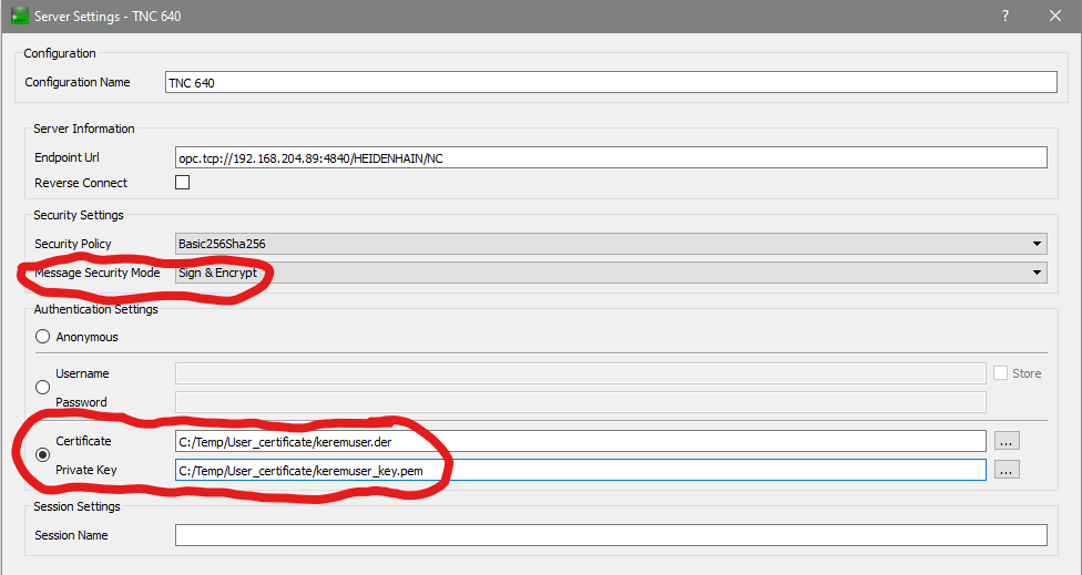 OPC UA Certificate Authentication -> User Certificate as additional option instead of username ...