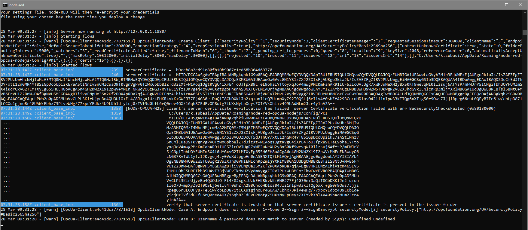 OPC UA Certificate Authentication -> User Certificate as additional option instead of username ...