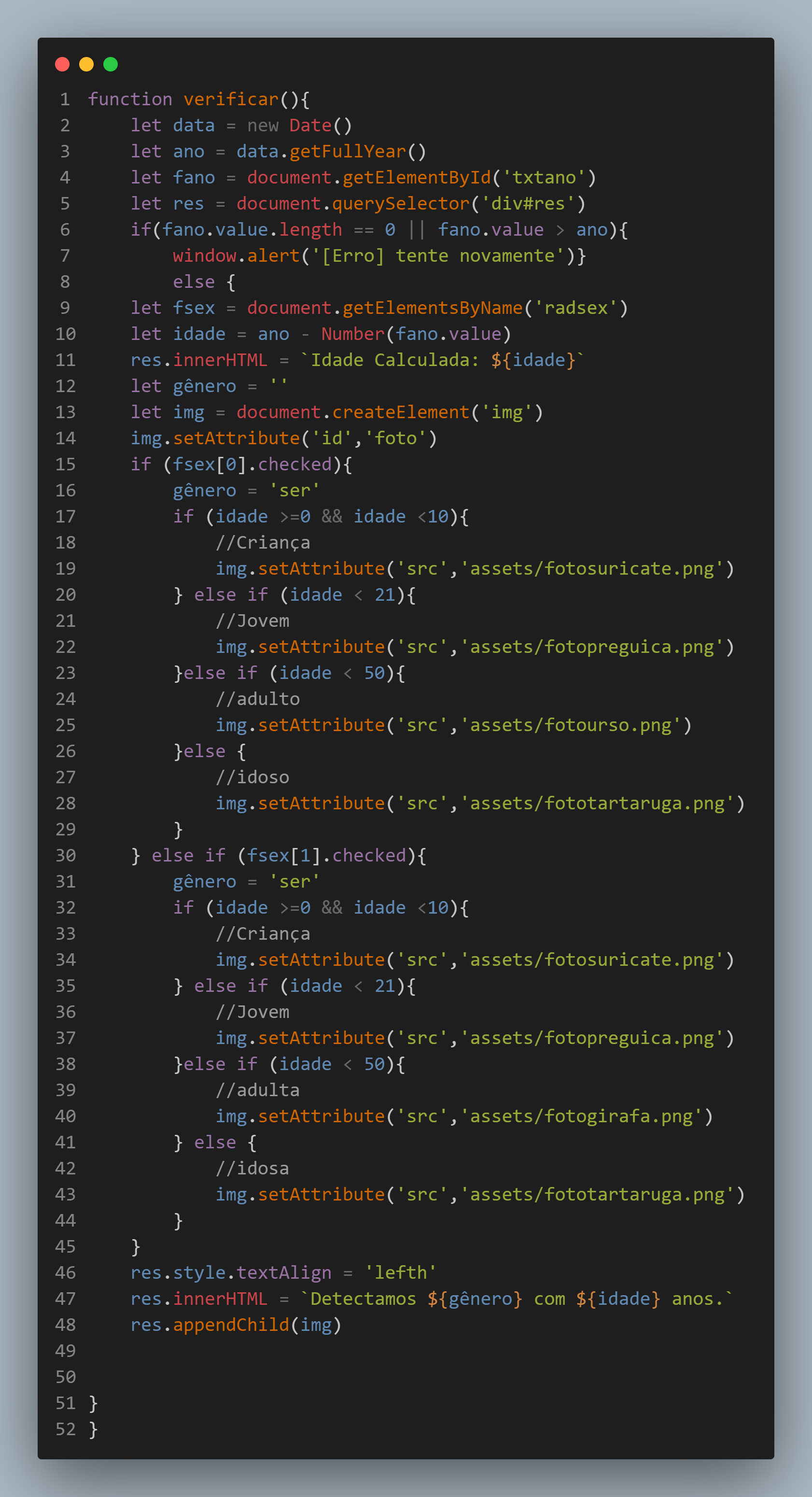 GitHub - SamaraMacedo/projetoidades: Verificador_de_idade