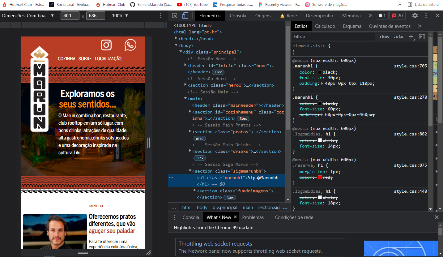 GitHub - SamaraMacedo/sitemarunofficial: Site desafio Front end