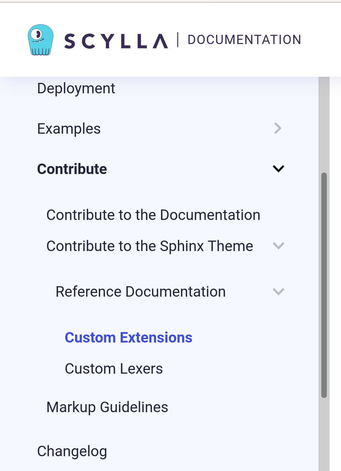 Review left sidebar · Issue #204 · scylladb/sphinx-scylladb-theme · GitHub