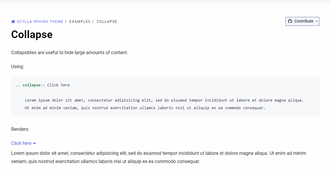 Add a collapsible component by dgarcia360 · Pull Request #323 · scylladb/sphinx-scylladb-theme ...