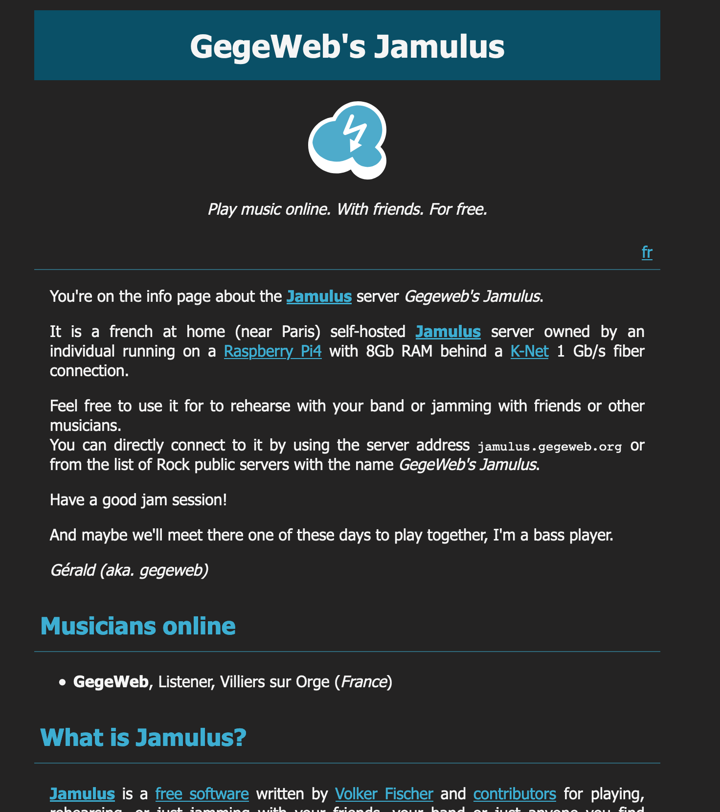 [feature request] Improve status "page" · Issue #730 · jamulussoftware/jamulus · GitHub