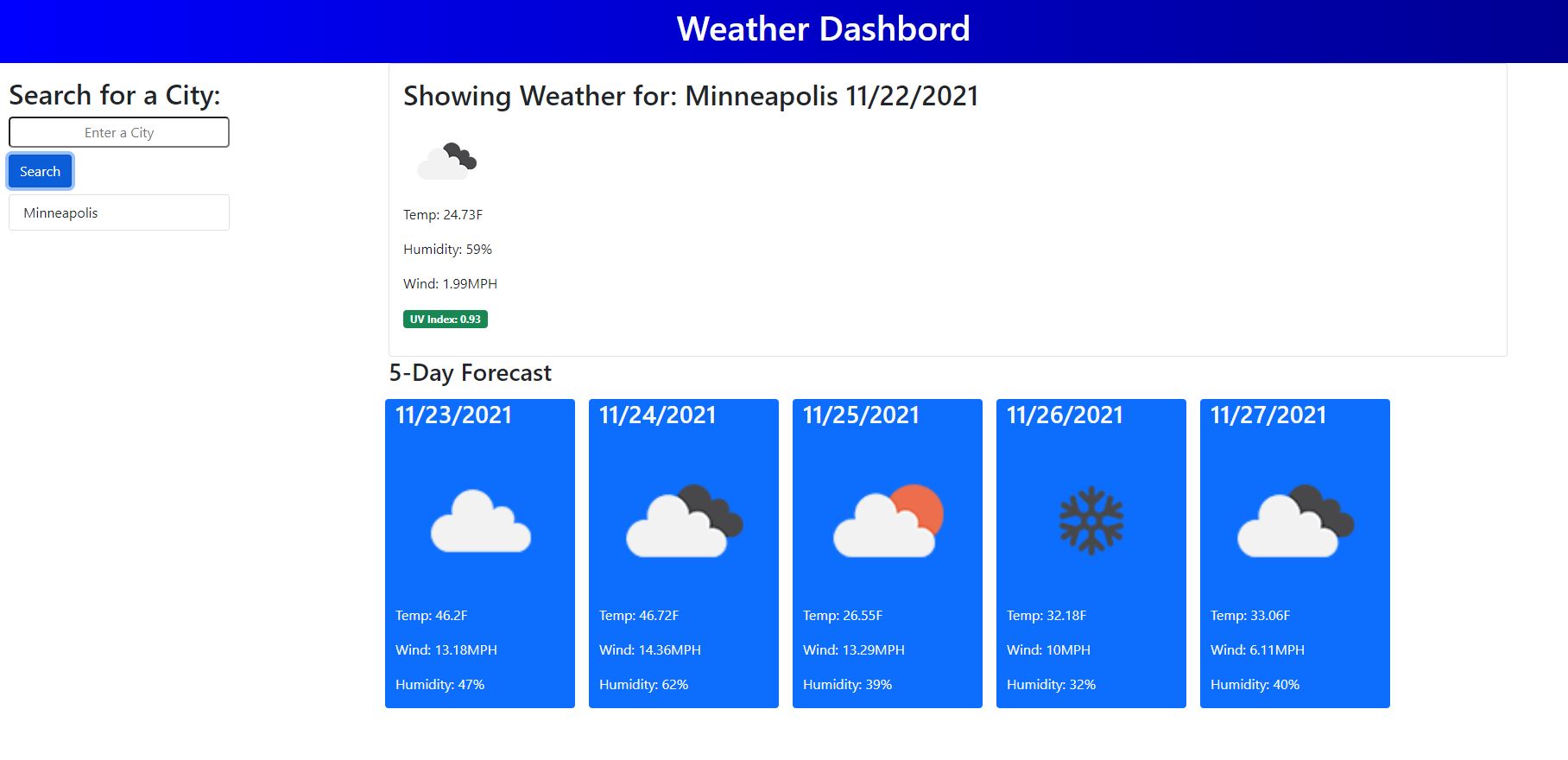 GitHub - glanctot/weather-dashboard