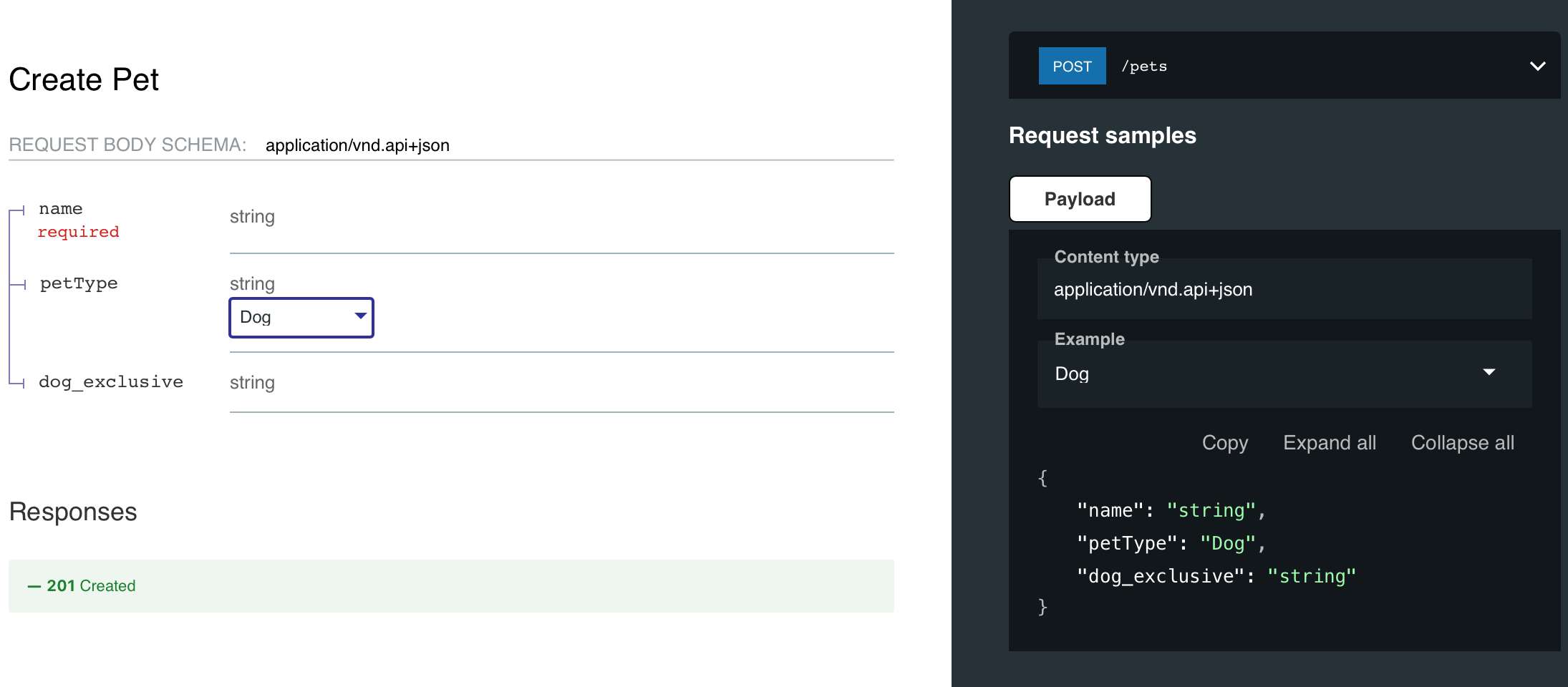Discriminator support: Missing example dropdown with nested object · Issue #1474 · Redocly/redoc ...