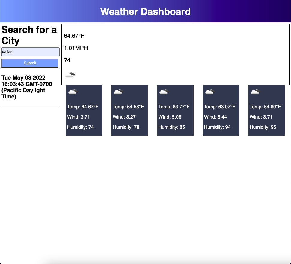 GitHub - Champagnest/weatherdash: a weather dashboard