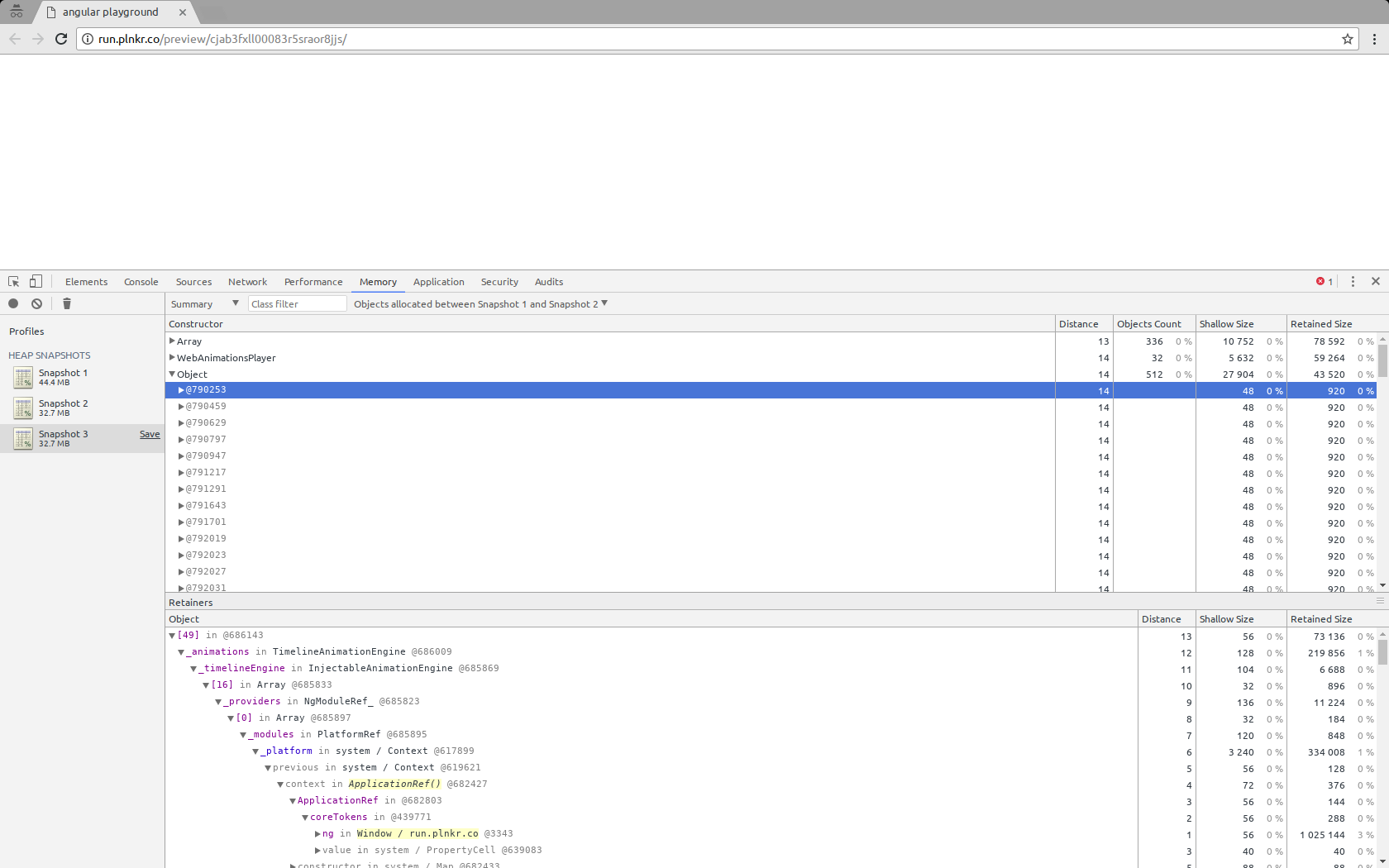 TimelineAnimationEngine leaks memory (entries in _animations) · Issue #20585 · angular/angular ...