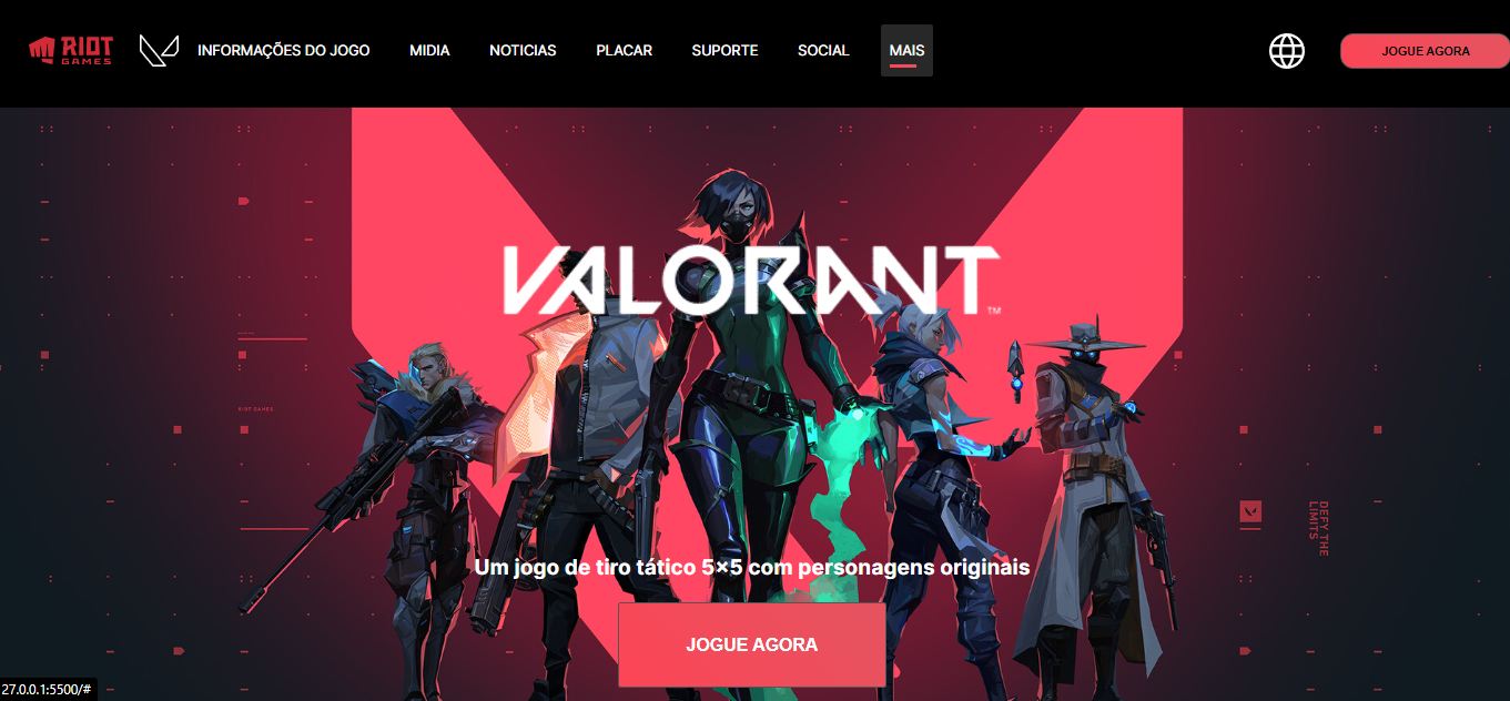 GitHub - yskawtter/landingpage-valorant: Um clone da página inicial do ...