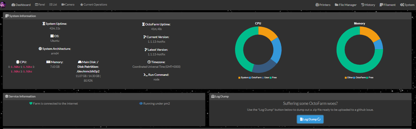 OctoFarm gets progressively sluggish with use, and must be sudo reboot every few hours. · Issue ...