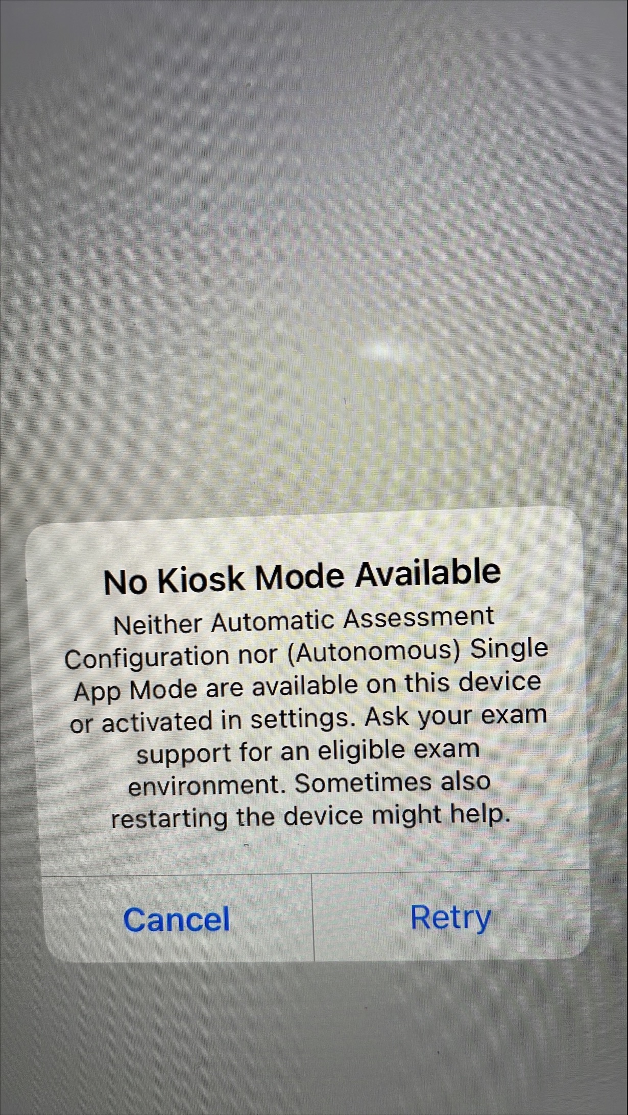Proble with Safe Exam for iOS 3.0.1 · SafeExamBrowser seb-mac ...