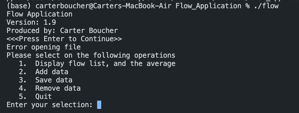 GitHub - Carter-Boucher/River-Flow-Application: Simple C++ application ...