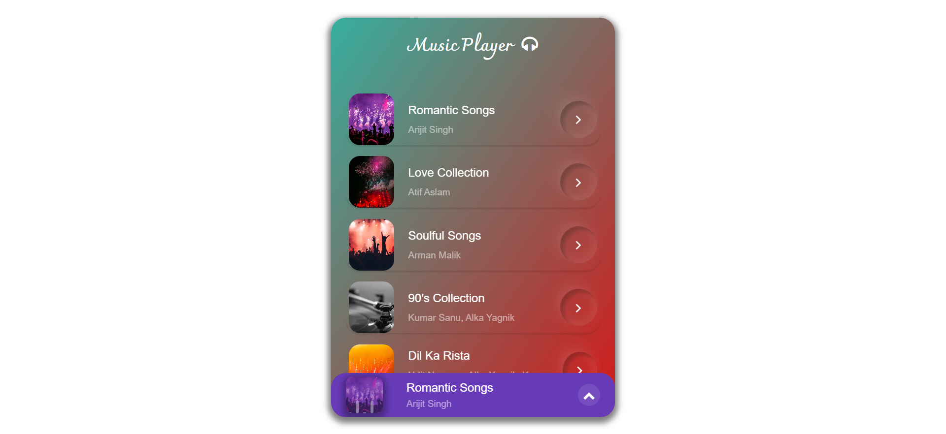GitHub - iamvivekkr/Music-Player: Music Player is design by using HTML ...
