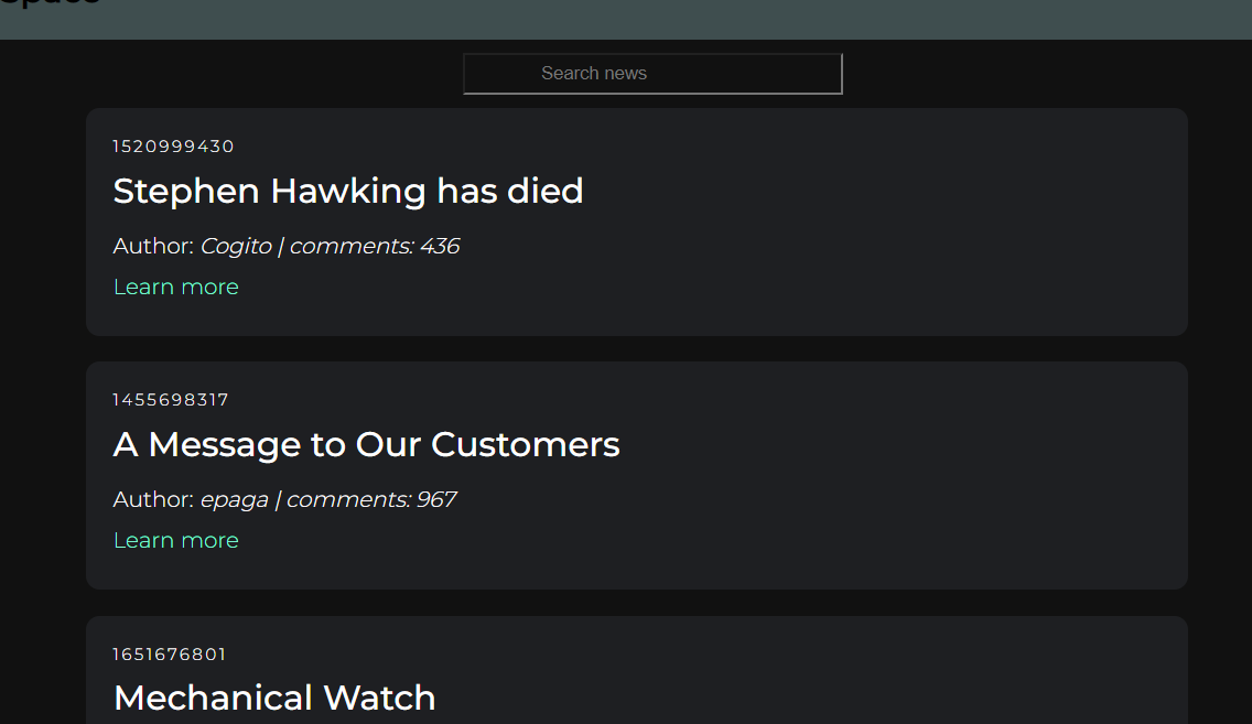 GitHub - Komakivan/Readers-app: This is a react application that uses the Search hacker news api ...