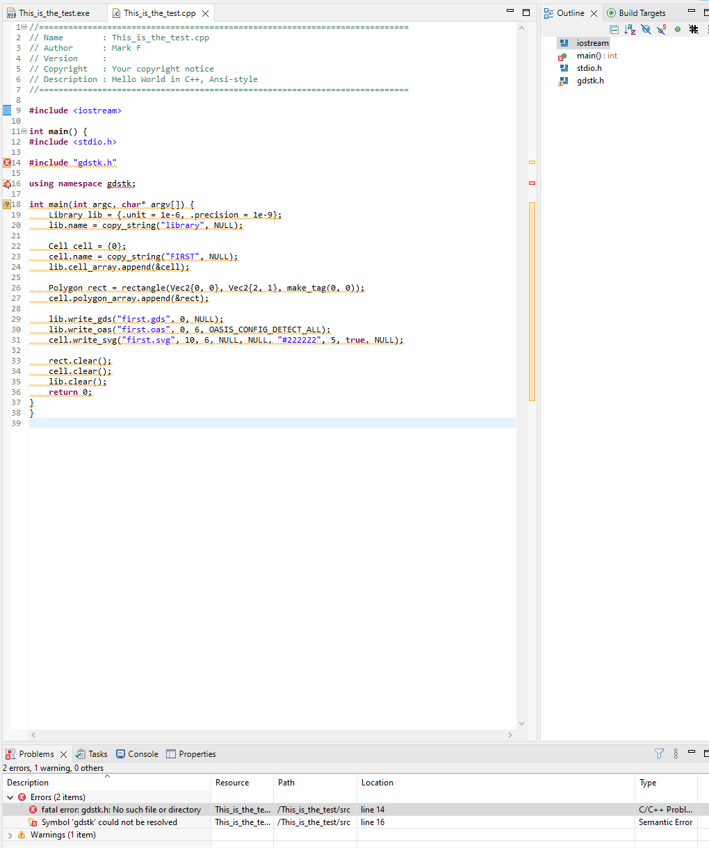 Newbie question incoming : "gdstk.h No such file or directory" · Issue #89 · heitzmann/gdstk ...
