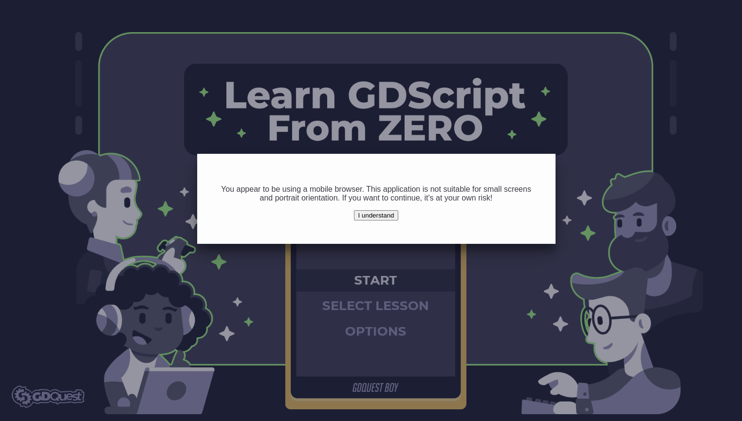 mobile browser wrongly detected · Issue #532 · GDQuest/learn-gdscript · GitHub