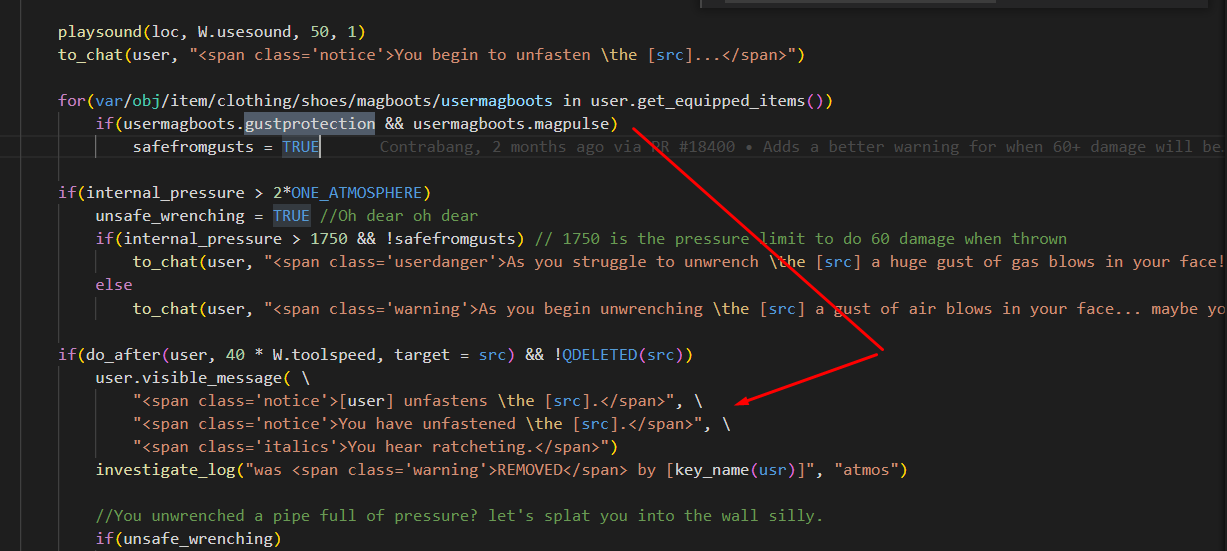 Atmos magboots don't keep the person on the tile when unwrenching pressurised pipes · Issue ...