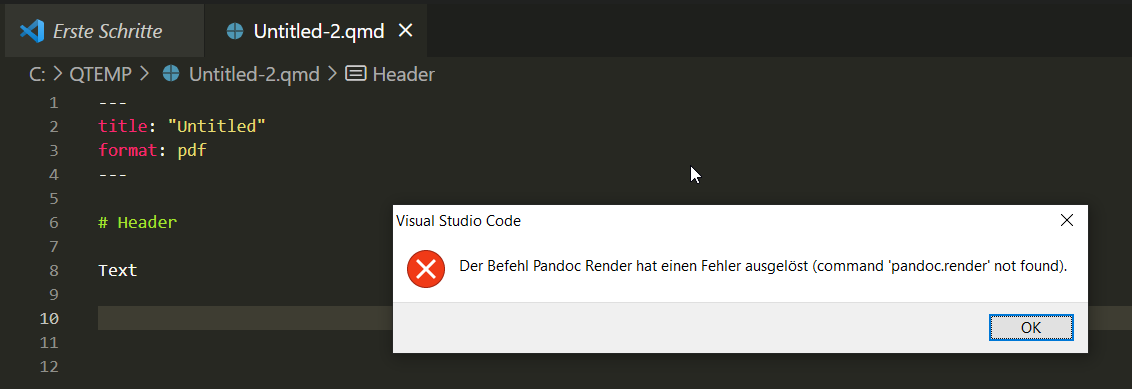 Not working on Windows VSCode · Issue #16 · quarto-dev/quarto-vscode · GitHub