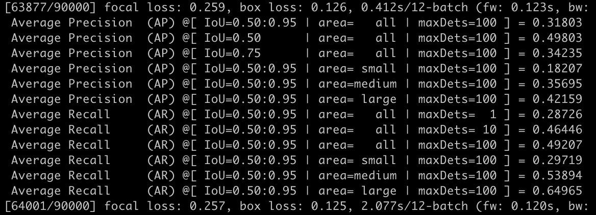COCO2017 training report · Issue #74 · NVIDIA/retinanet-examples · GitHub