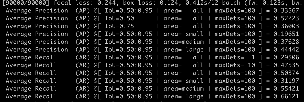 COCO2017 training report · Issue #74 · NVIDIA/retinanet-examples · GitHub
