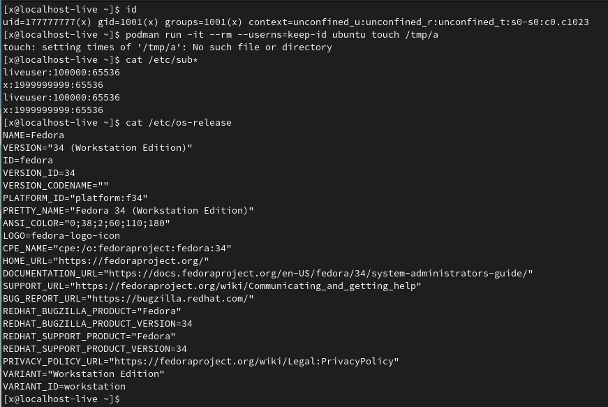 userns doesn't seem to work anymore (rootless) - big UID · Issue #10272 · containers/podman · GitHub
