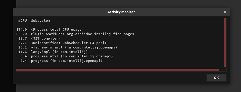 Very Slow Editing In Cucumber Feature File With Asciidoc Plugin Enabled · Issue 1121