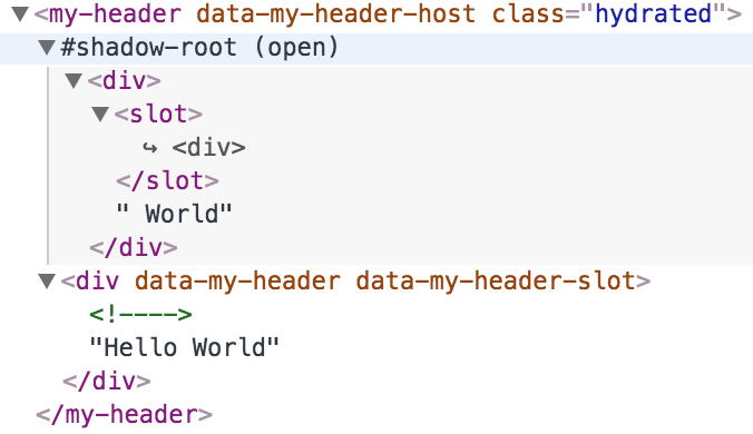 Shadow mode + slot + prerendering results in duplicated markup · Issue #781 · ionic-team/stencil ...