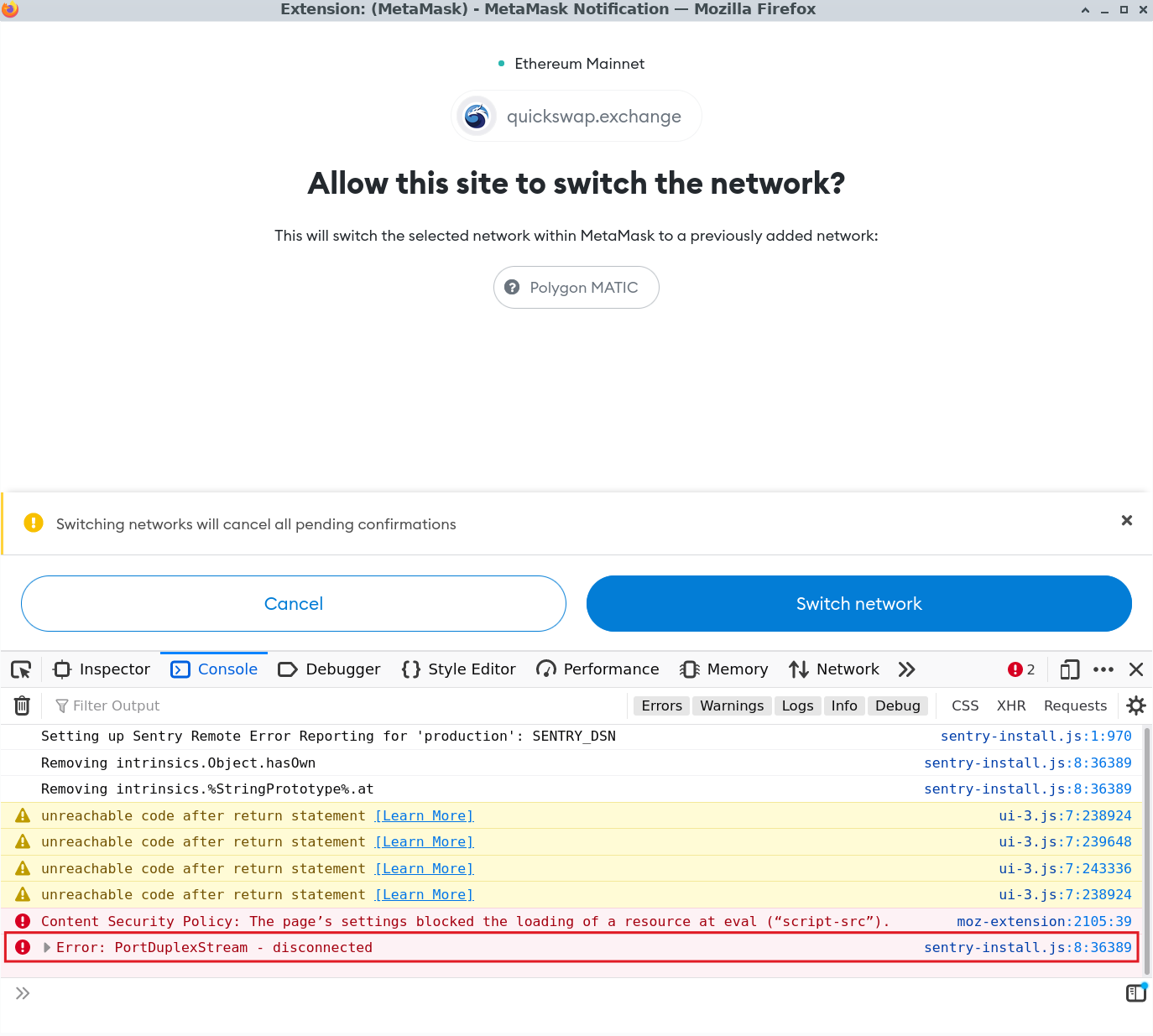 Metamask Network Switch Window Freeze (Firefox + Ledger Nano S) · Issue ...