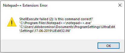 Notepad++ generates popups. File not opened · Issue #8260 · notepad ...