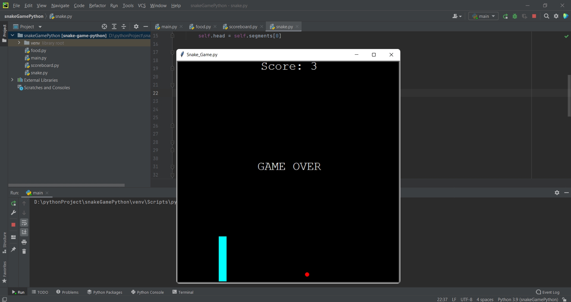 GitHub - VinothKumar-Vu/snakeGame