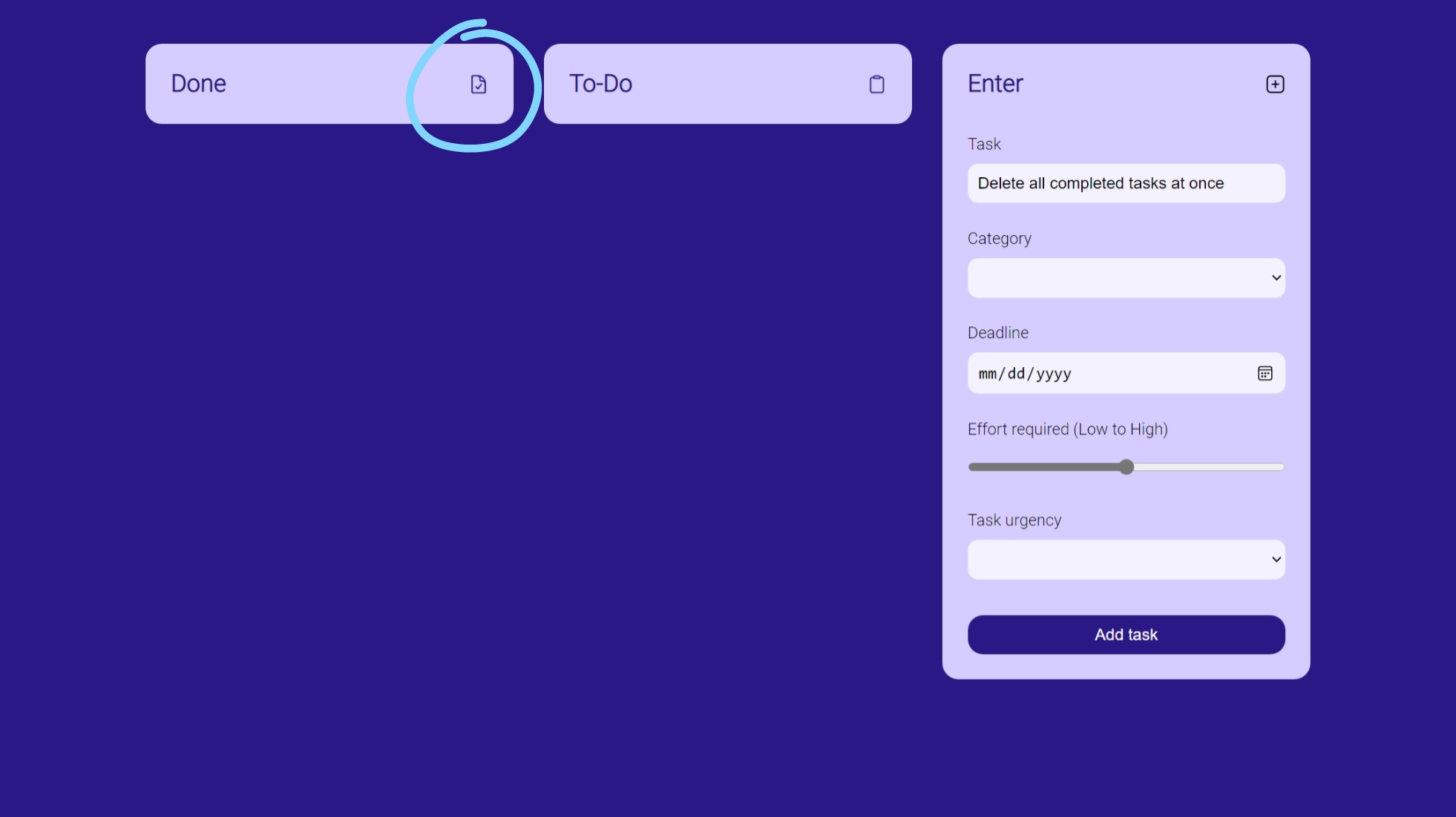 GitHub - ayanergy/ToDoList: Active and completed to-do lists using ...