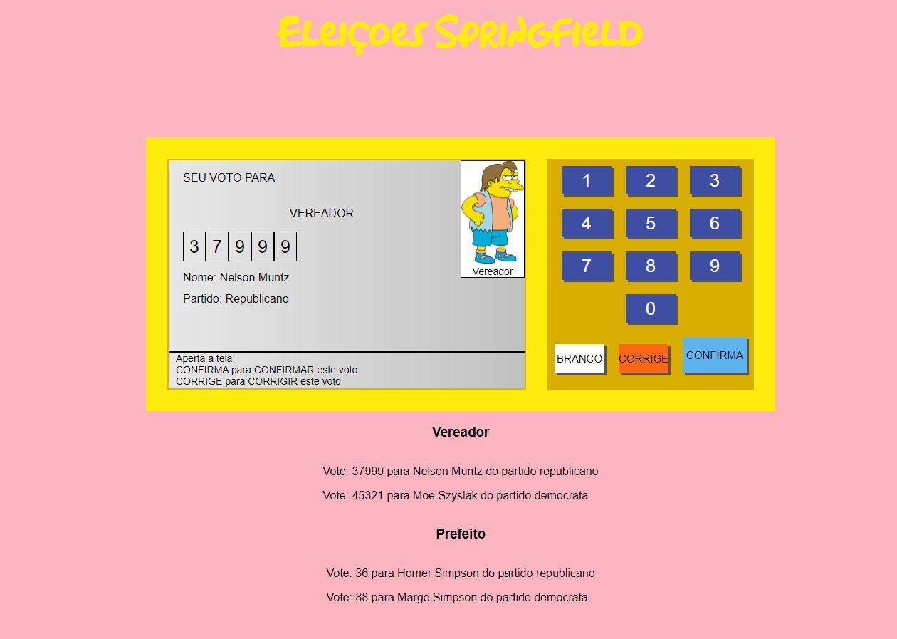 GitHub - CaioGhinis/urna-simpsons: Urna Eleitoral feita com Bonieky Lacerda no Youtube com css ...