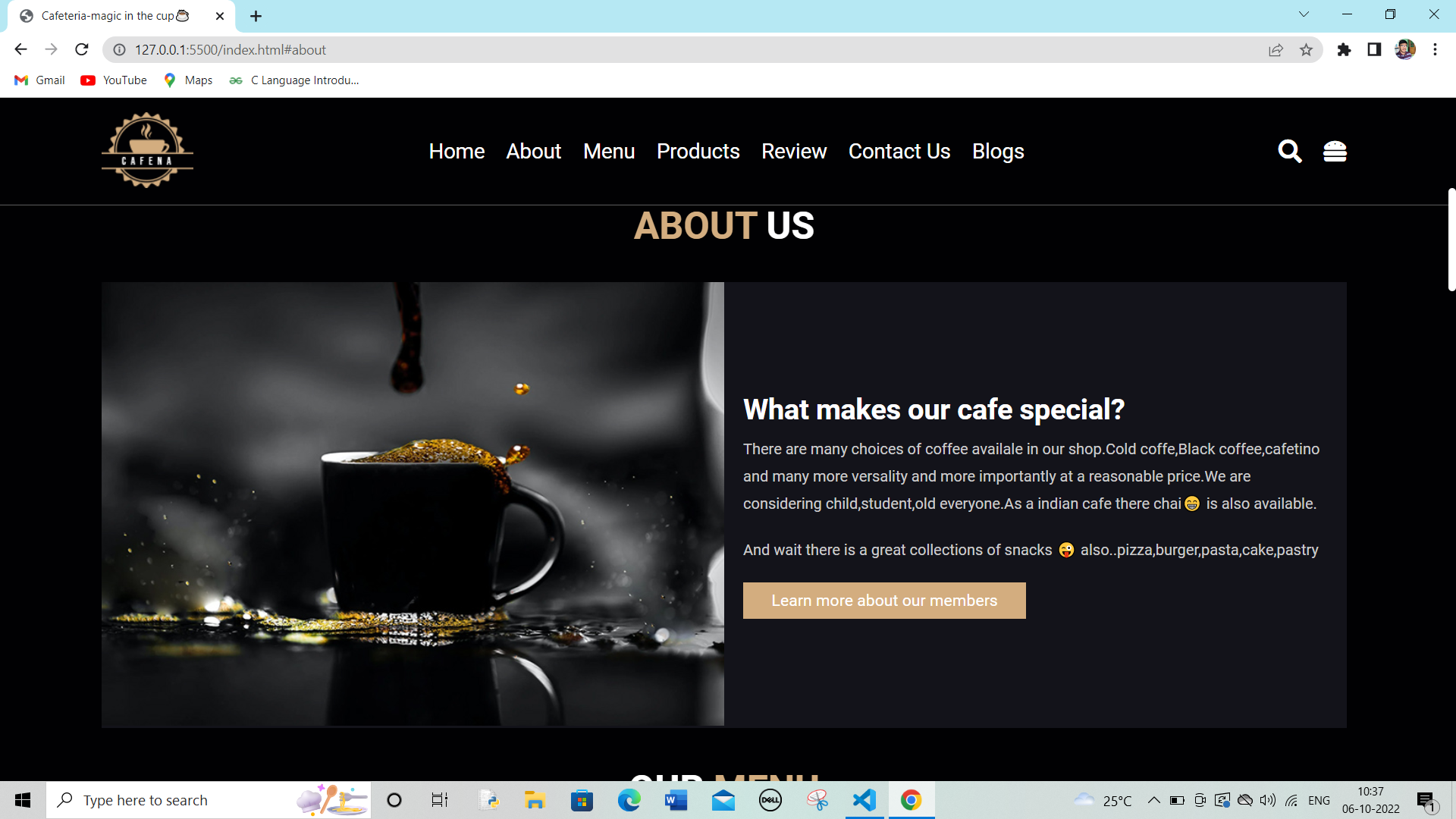 GitHub - AnkitChatterjee30/CoffeeShop: Hello everyone. Welcome to our coffee shop website. You ...