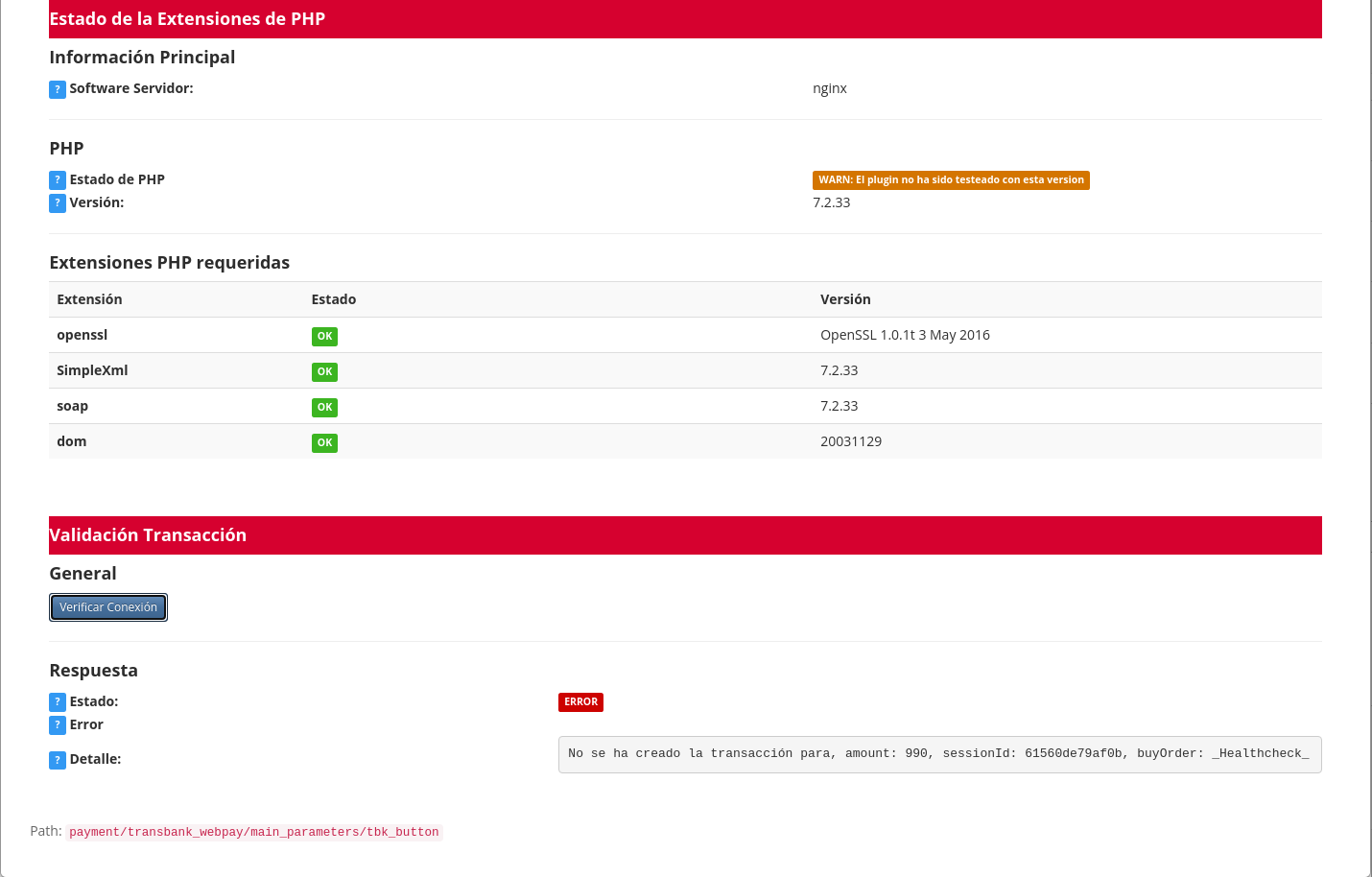 Modo INTEGRACIÓN no funciona · Issue #93 · TransbankDevelopers/transbank-plugin-magento2-webpay ...