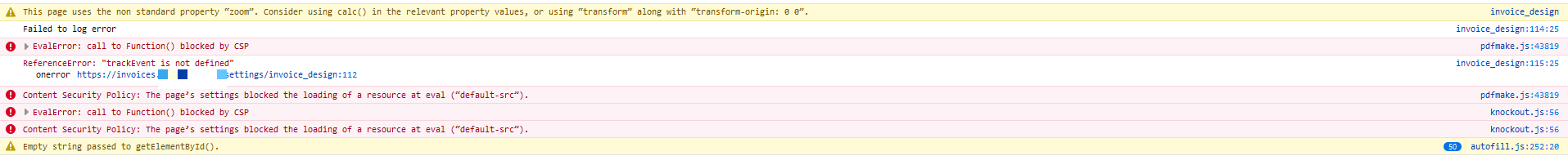 call to Function() blocked by CSP pdfmake.js · Issue #3524 · invoiceninja/invoiceninja · GitHub