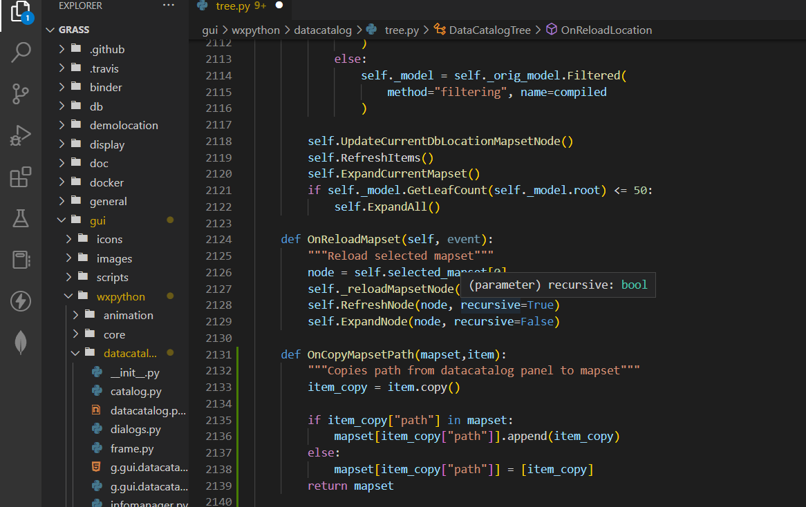 [Feat] Copy mapset path from Data Catalog with right click · Issue #2613 · OSGeo/grass · GitHub