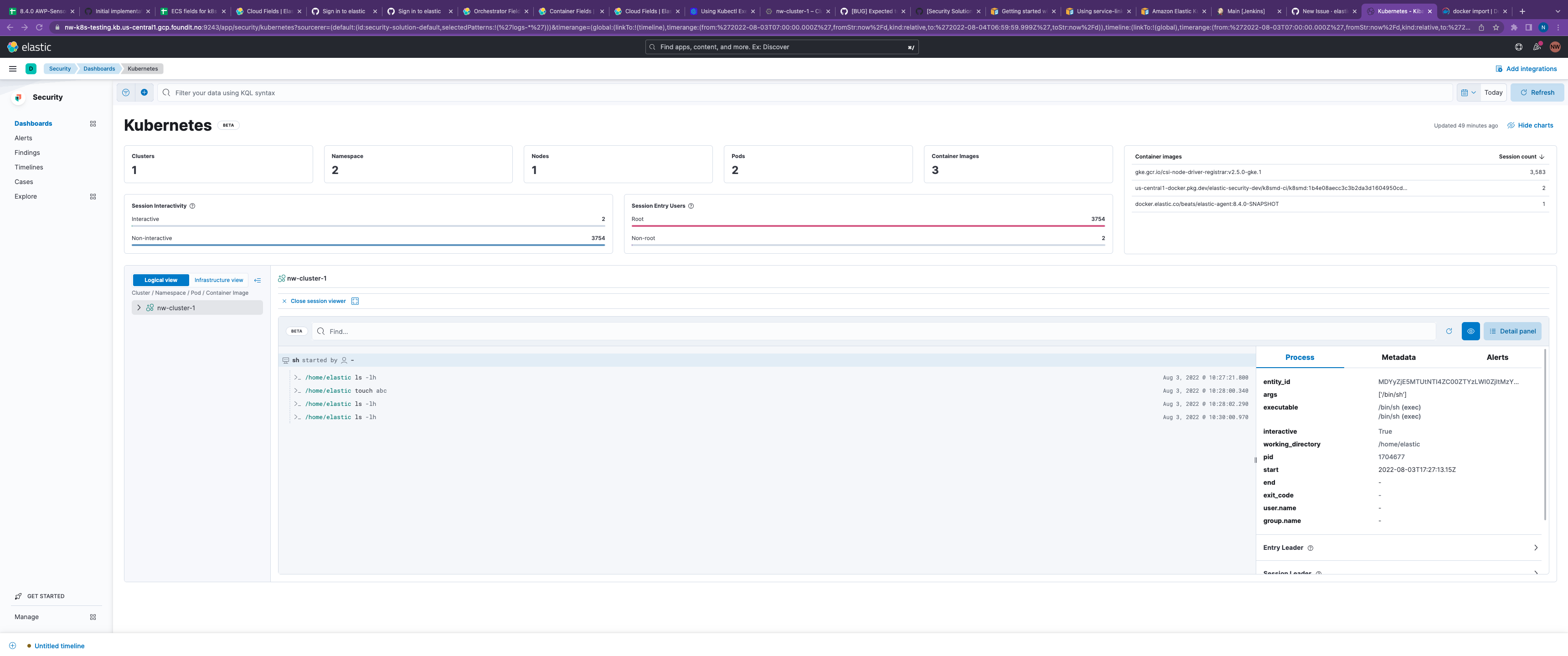 [Security Solution] K8s refresh query does not work when session view is opened (Interactive ...