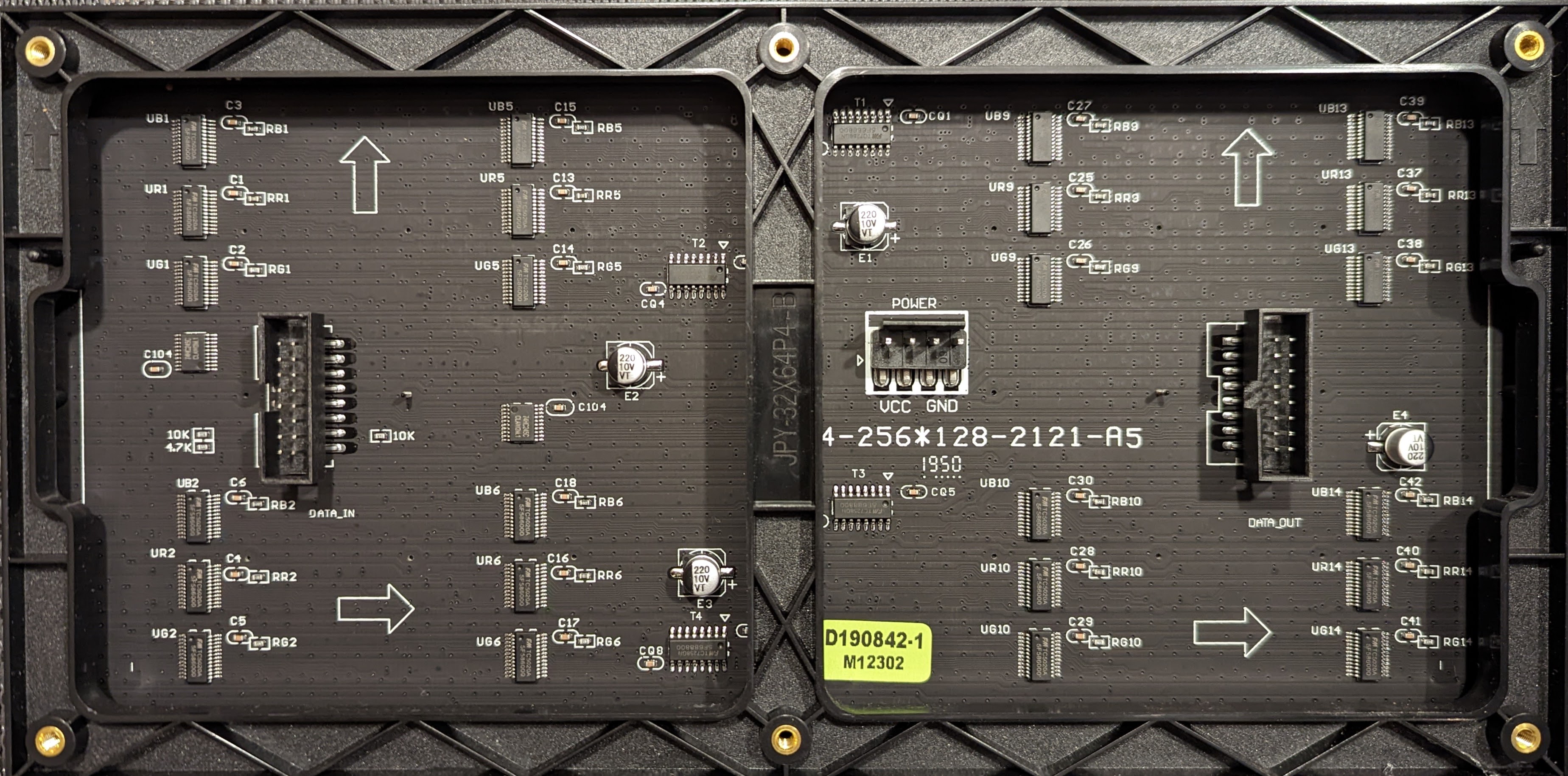64x32 1/16 panel not displaying on lines 9-16 and 25-32 - Wrapped back ...