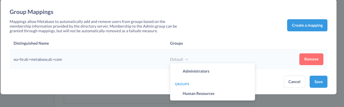 Unintuitive interaction when configuring SSO group mappings · Issue #16377 · metabase/metabase ...
