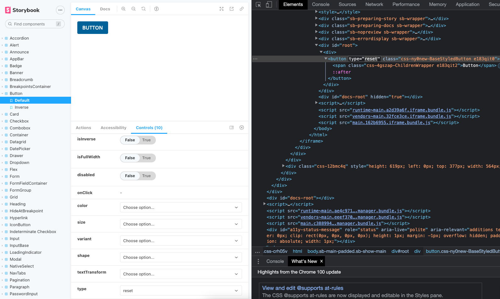 Bug_Button> Default and Inverse> Control prop 'type'> Preview is not getting changed upon ...