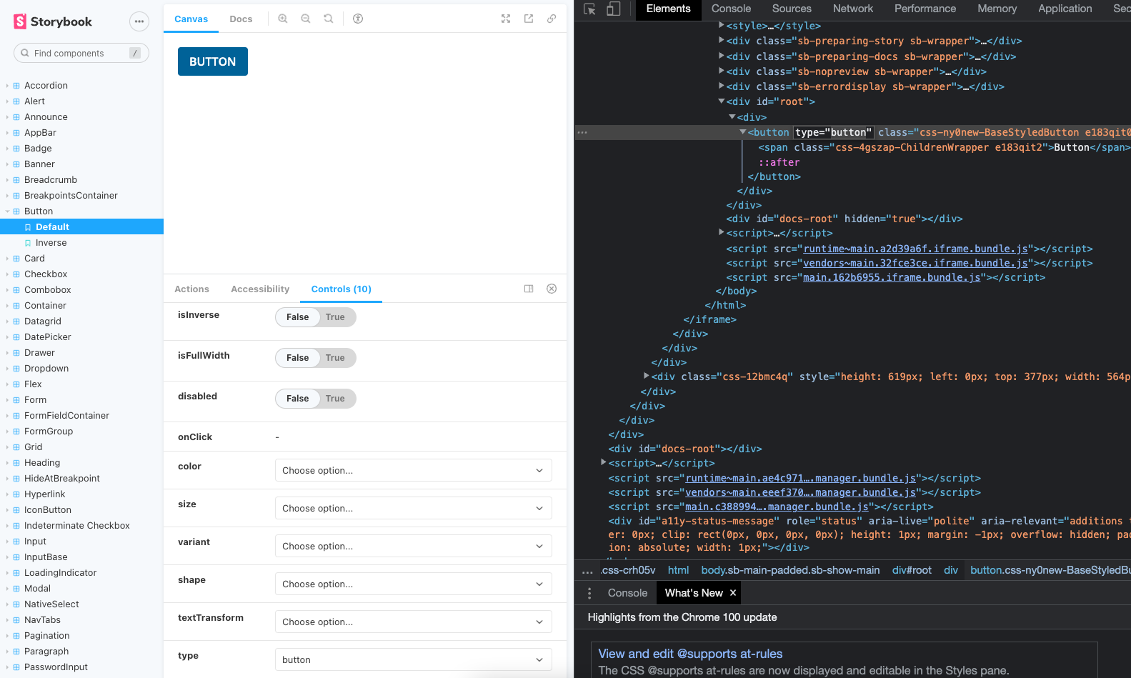 Bug_Button> Default and Inverse> Control prop 'type'> Preview is not getting changed upon ...