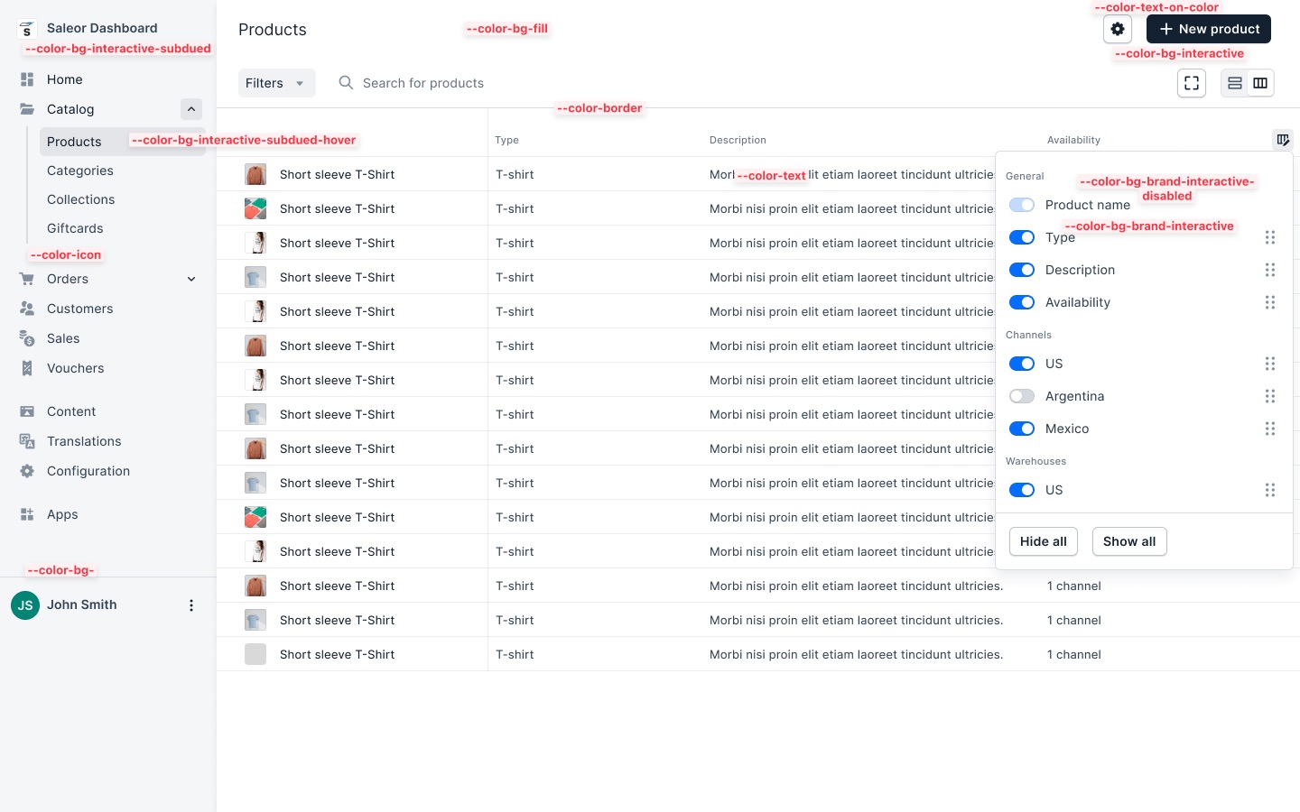 [Feature]: Research and concept color tokens · Issue #594 · saleor/macaw-ui · GitHub