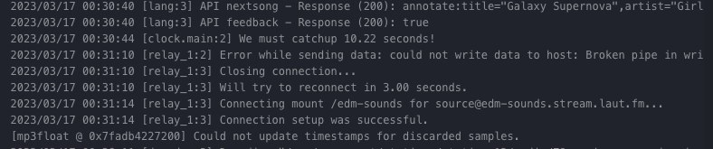 Unterbrechung bei Remote-Relays · Issue #6153 · AzuraCast/AzuraCast · GitHub