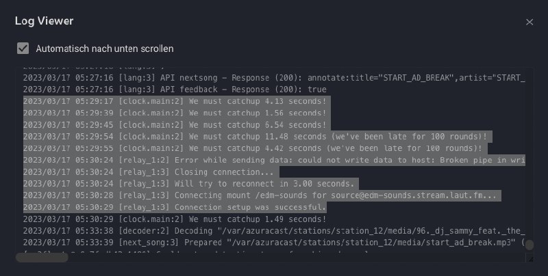 Unterbrechung bei Remote-Relays · Issue #6153 · AzuraCast/AzuraCast · GitHub